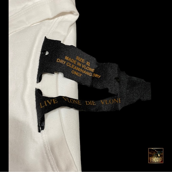 VLONE | Shirts | Vlone Green Staple Tee White Authentic With Certilogo ...